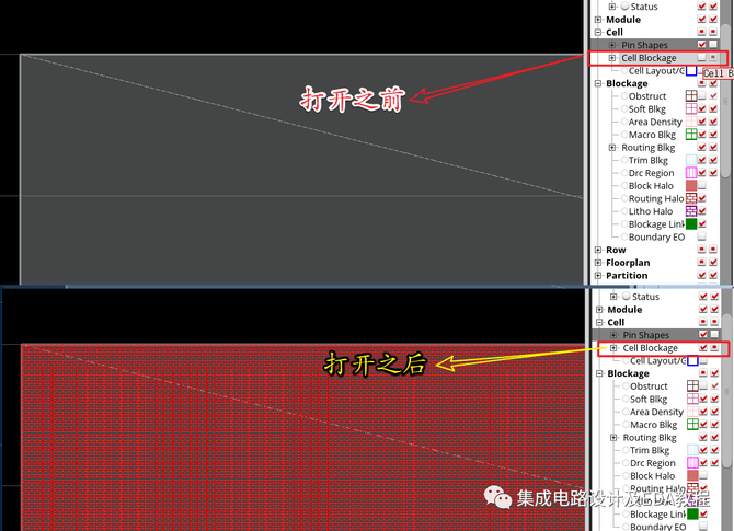 Innovus与ICC2对照 - 如何显示Macro/std cell等内部的 Routing blockage/OBS_随芯所欲-商业新知